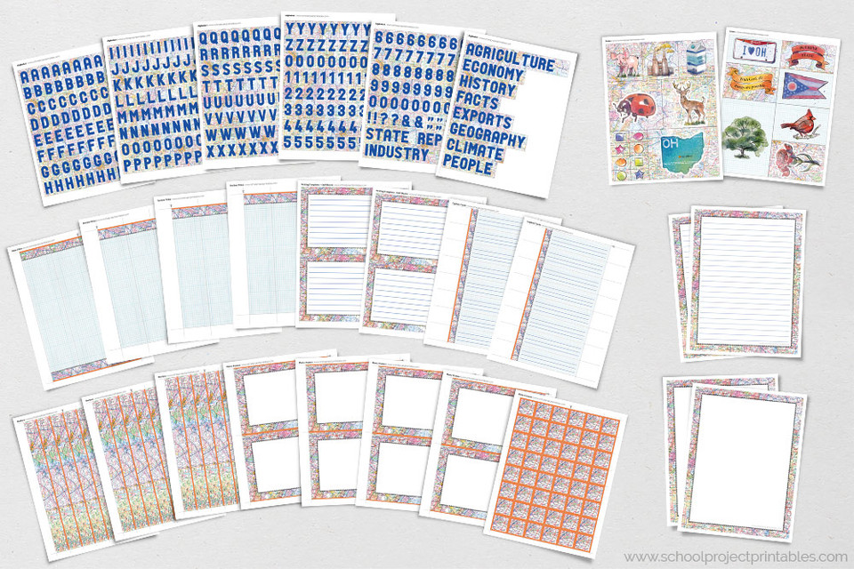 Ohio State Display Report Display Board Poster Project Kit - School ...