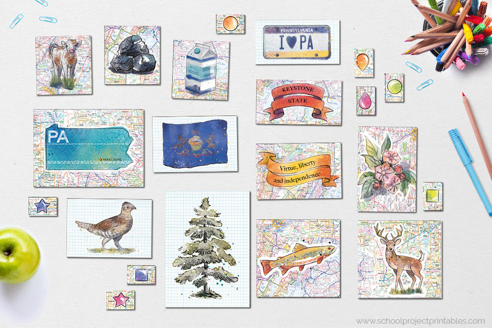 Pennsylvania State Report Display Board Poster Project Kit - School ...