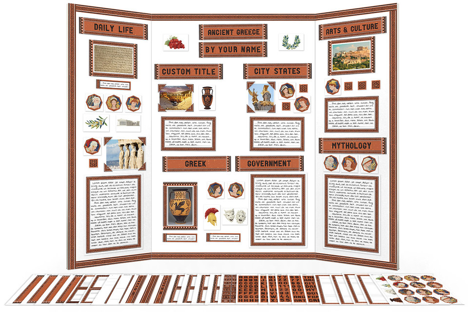 Ancient Greece Display Board Poster Project Kit - School Project Printables