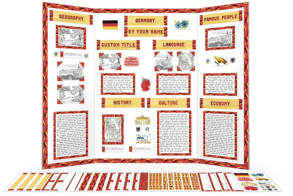 Germany Display Board Poster Project Kit - School Project Printables
