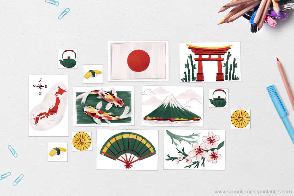 Japan Display Board Poster Project Kit - School Project Printables