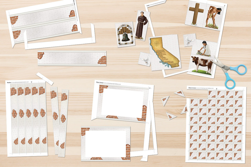 California Missions Project Display Board Poster Project Kit - School ...