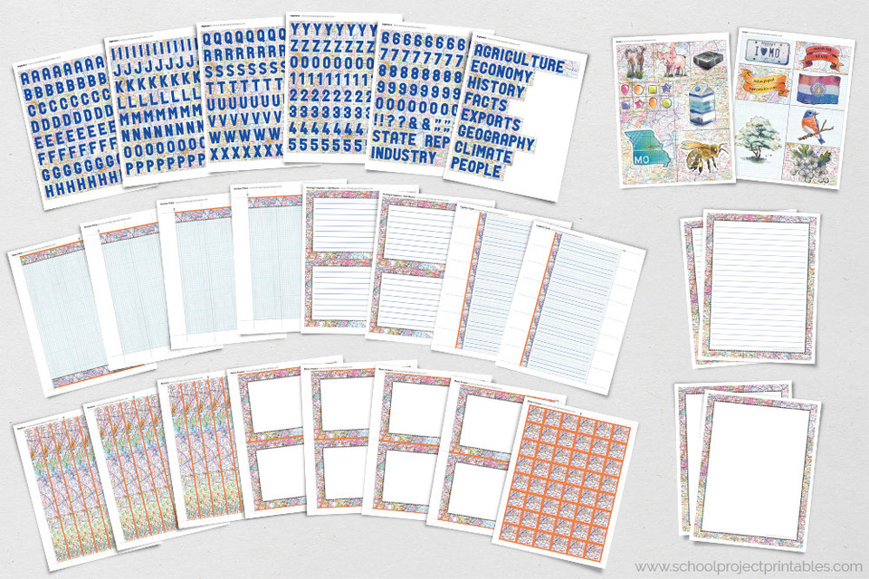 Missouri State Report Display Board Poster Project Kit - School Project ...
