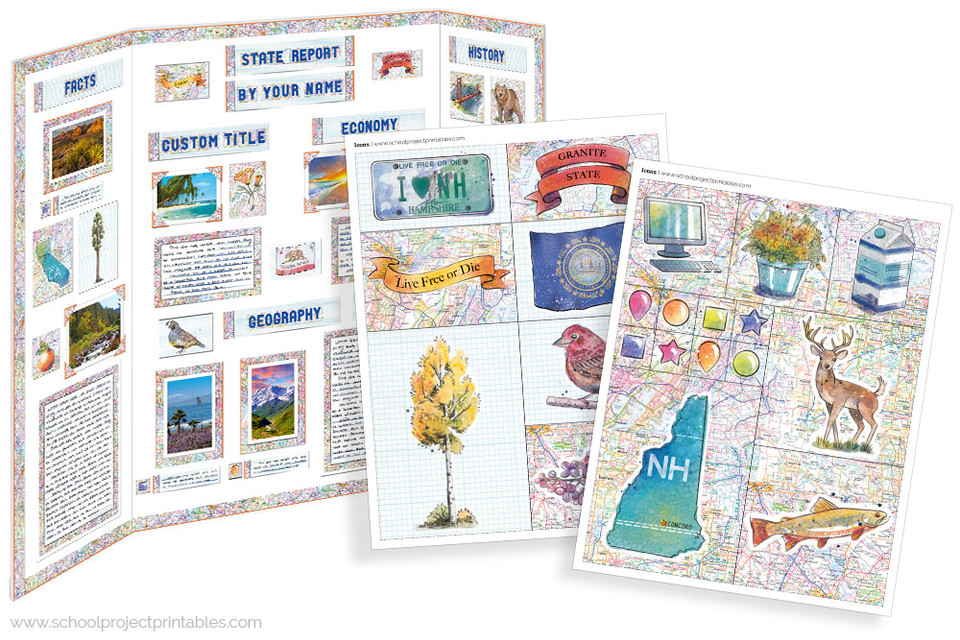 New Jersey State Report Display Board Poster Project Kit - School ...
