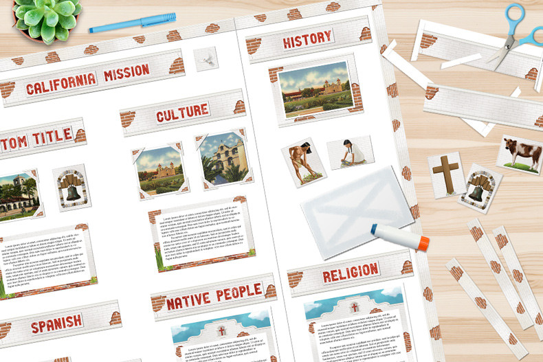 California Missions Display Board - Project Tutorial - School Project ...