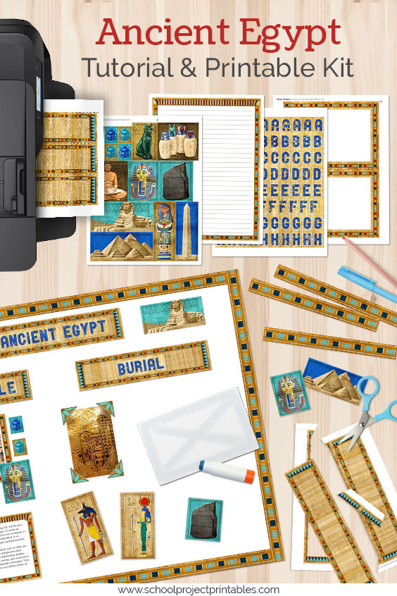 Ancient Egypt - Project Display Board Tutorial - School Project Printables