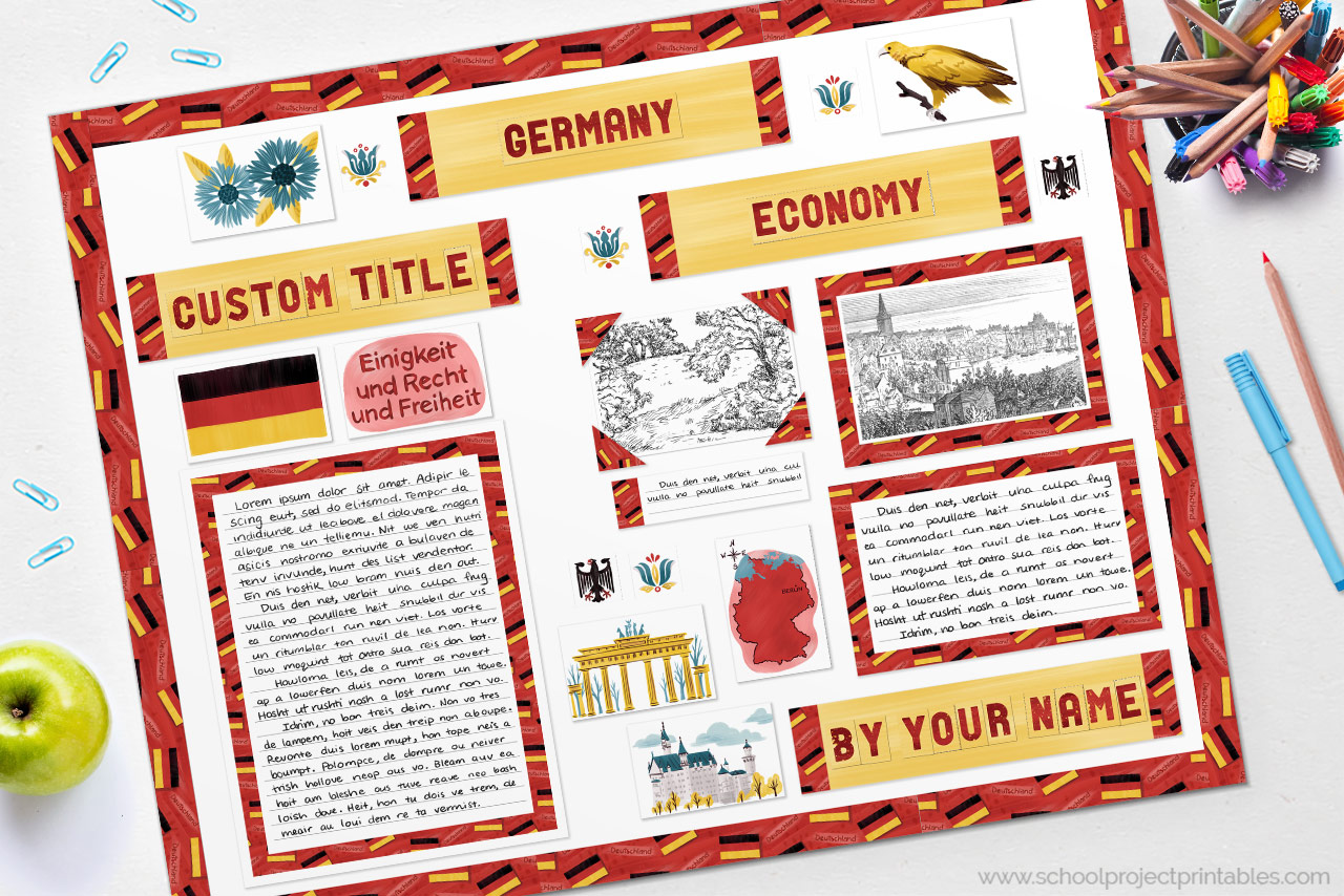 Germany Project - Display Poster Tutorial - School Project Printables