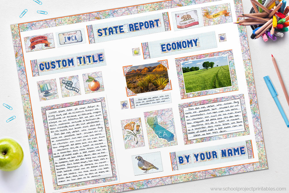 State Report Poster Tutorial - School Project Printables