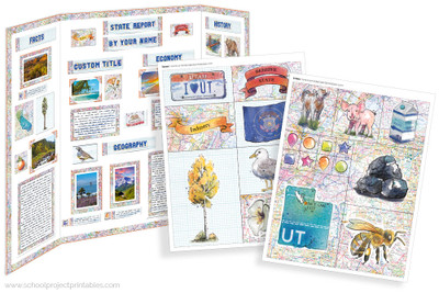 Utah State Display Report Display Board Poster Project Kit - School ...