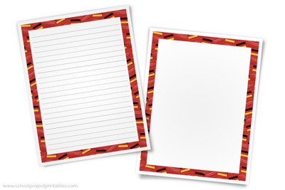 Germany Writing Templates - Paper with German Flag Border - School ...