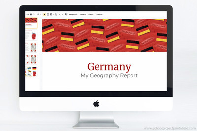 Germany PowerPoint Template Theme - School Project Printables