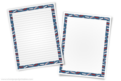 Russia Writing Templates - Paper with Russian Flag Border - School ...