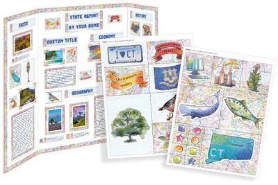 Connecticut State Report Display Board Poster Project Kit - School ...