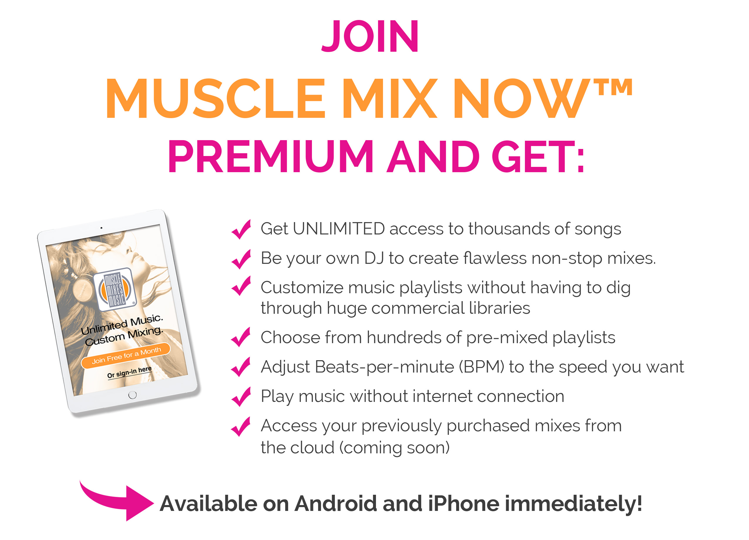 Get the Muscle Mixes Now App Today!