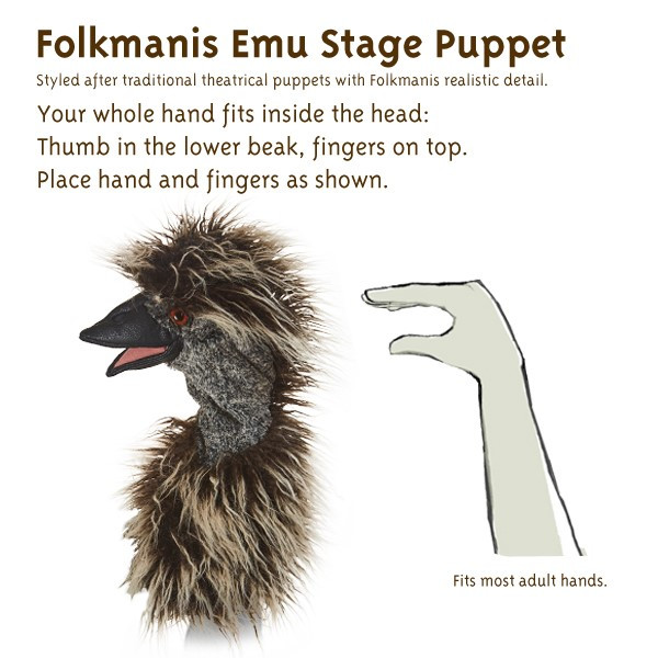 Folkmanis Stage Puppet Emu