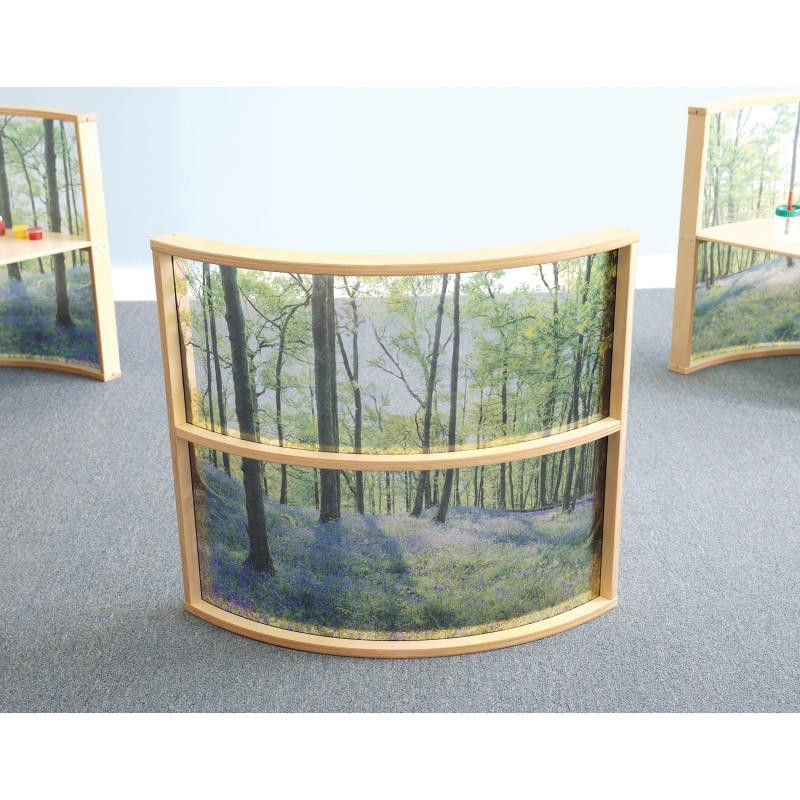 Curved Classroom Divider 36"H - Nature Room Panel