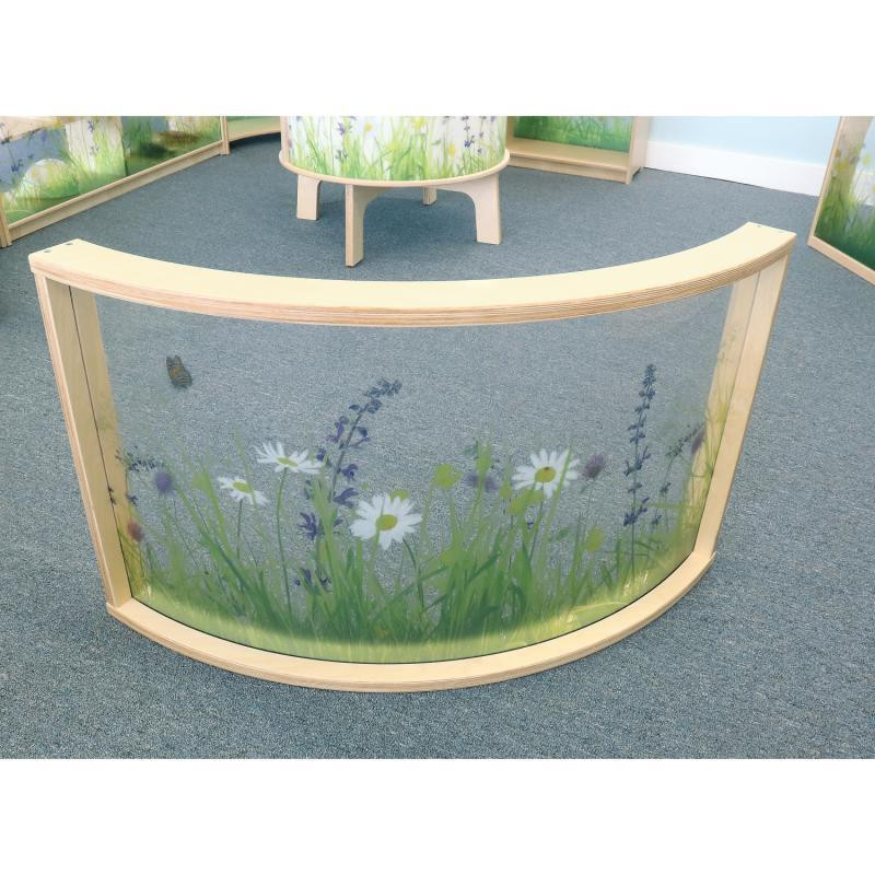 Nature View Curved Room Divider Panel 36" H | Room Dividers