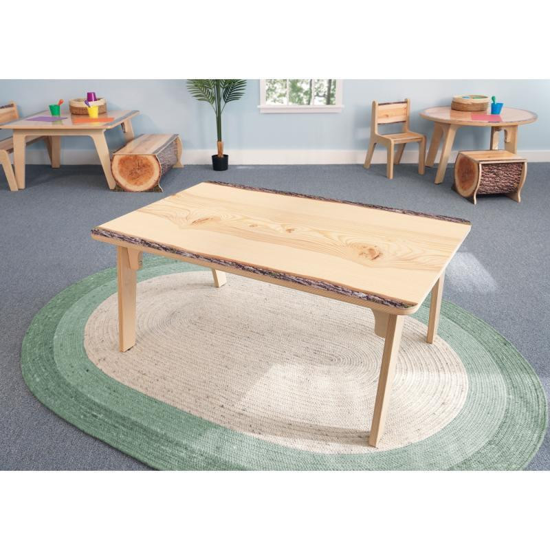 Nature View Live Edge Rectangle Table 18" H - Children's Table