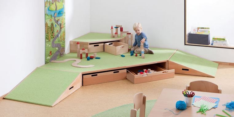 8-Piece Play Platform Set | Wooden Play Platforms