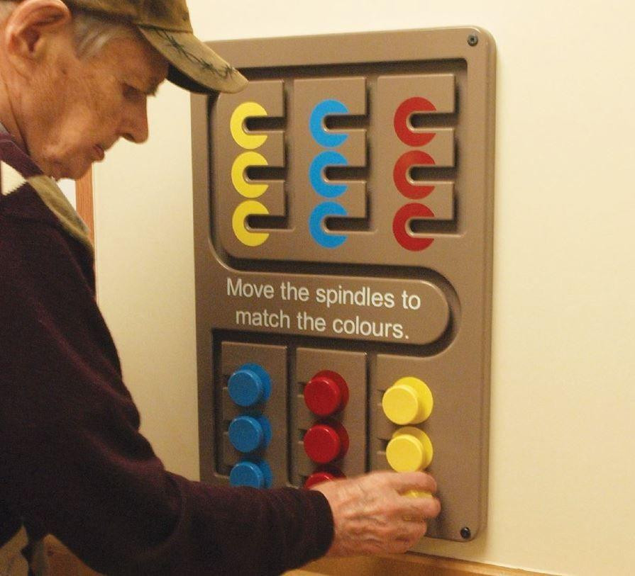 Spindle Match Small Ambient Activity Wall Panel - Sensory Wall Panel