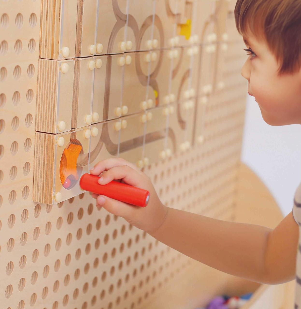 KidWorx™ Magnet Maze Marble Run Builder Interactive Wall Activity
