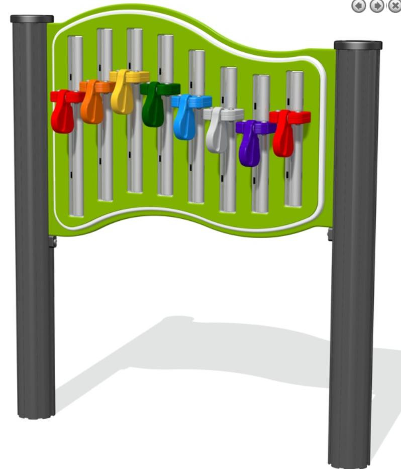 Tall Tube Chimes Outdoor Music Panel - Playground Music