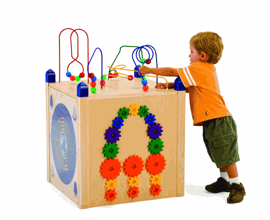 Play Panel Activity Cube for Kids Play Areas - Toddler Play Cube