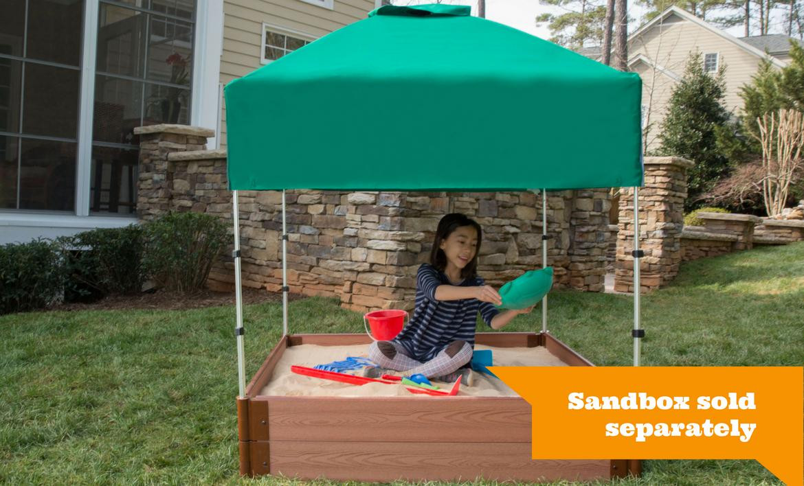 Telescoping Square Sandbox Canopy & Cover - Sandbox Covers