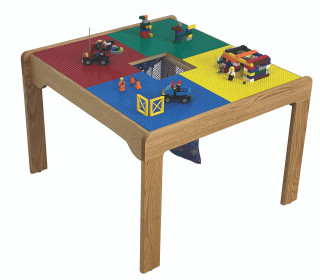 Fun Builder Wooden LEGO Table - 32" x 16" | Lego and Block Tables