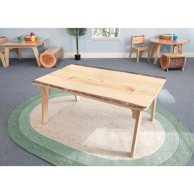 Nature View Live Edge Rectangle Table 18" H - Children's Table