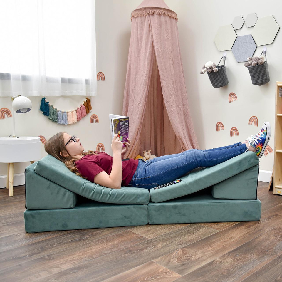 The Whatsit Jade Modular Foam Play Couch for Kids