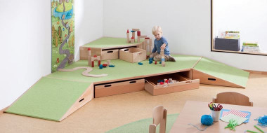 8-Piece Play Platform Set | Wooden Play Platforms