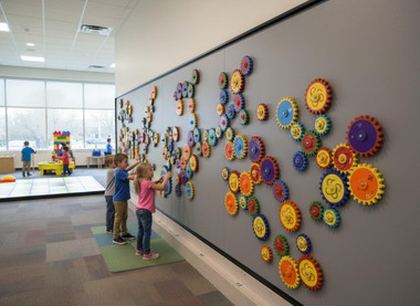 MagWiz Extra Large STEM Sensory Gear Wall - Magnetic Panel
