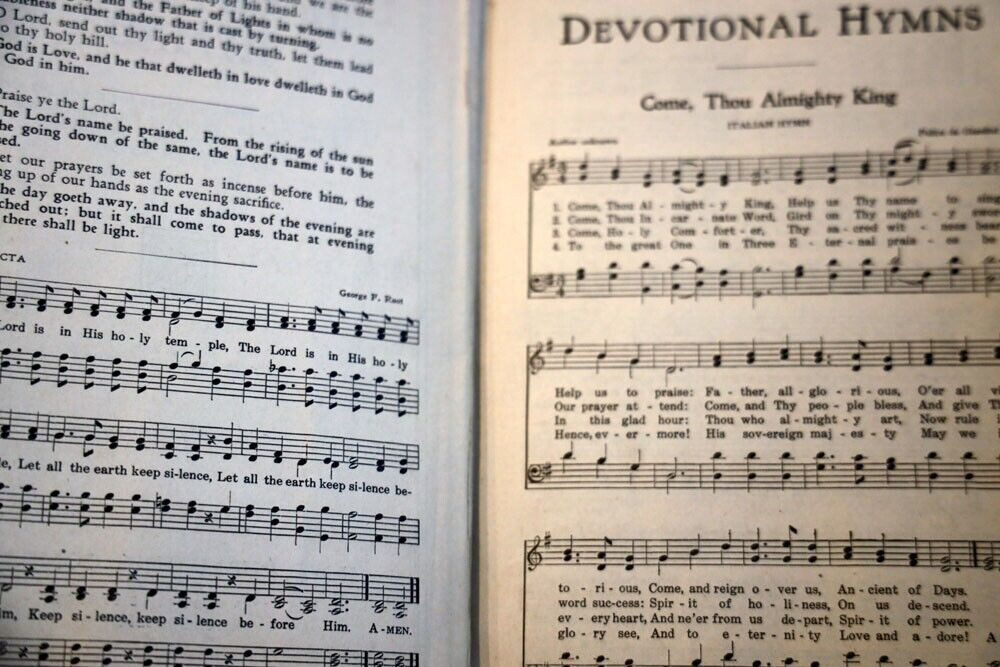 DEVOTIONAL HYMNS 1935 Hope Publishing Company Vintage Hymnal Round ...