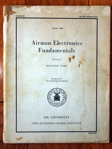 AIRMAN ELECTRONICS FUNDAMENTALS: Electron Tubes USAF 1953 Air Force ...