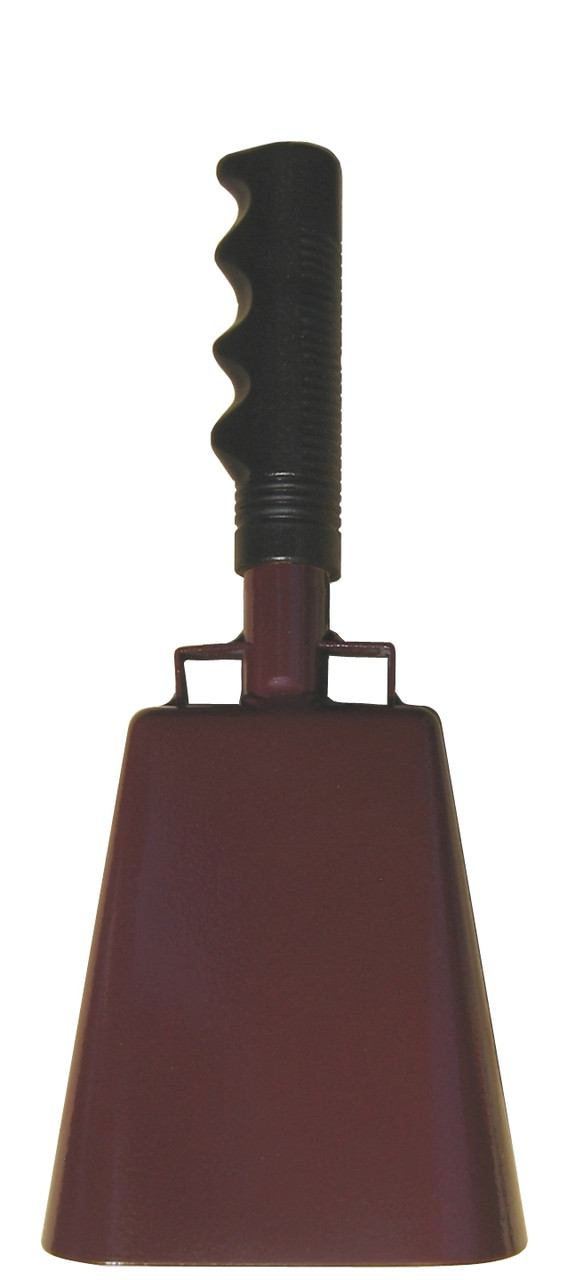 Maroon cowbell with bicycle handle grip for Mississippi State fans