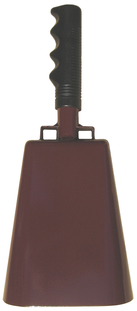 Maroon cowbell with bicycle handle grip for Mississippi State fans