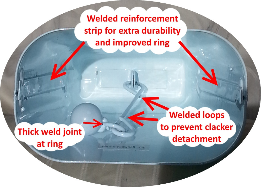 Maroon cowbell with bicycle handle grip for Mississippi State fans