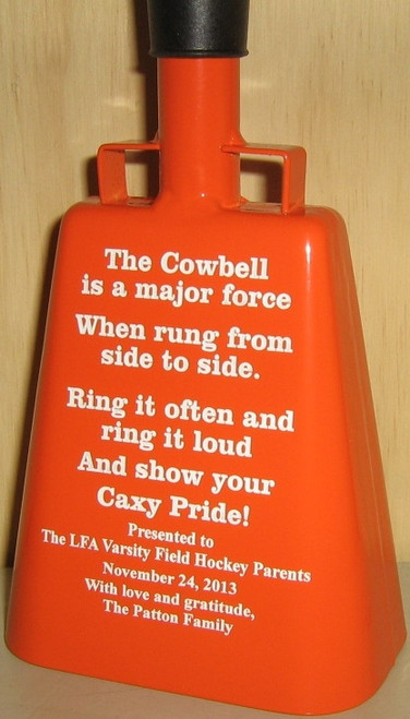 Custom engraved cowbells | Personalize a cowbell as a gift