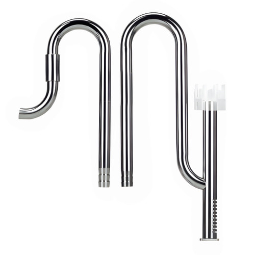 Stainless Steel Aquarium Lily Pipe Set - With Oil Skimmer (17mm) - GLA