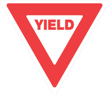 PLASTIC REFLECTIVE SIGN 12" YIELD SIGN (499 Y WR)