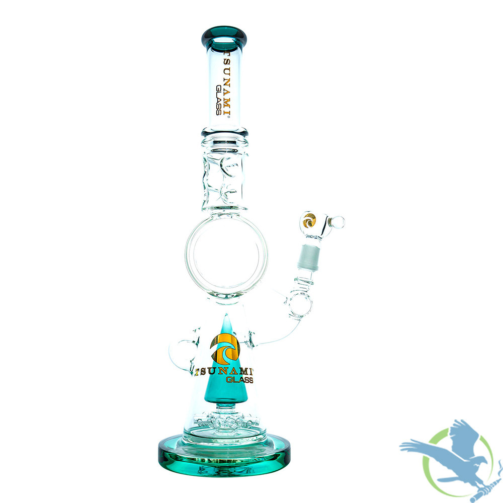 Tsunami Glass Water Pipe Sprinkler Donut - 17.5 Inches - 1095 Grams ...