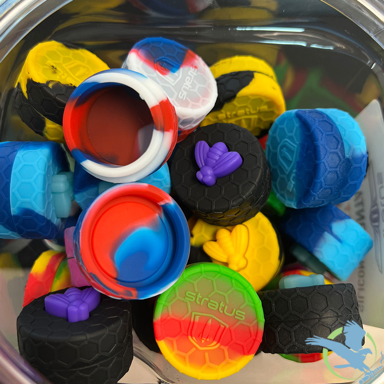 Stratus Silicone Bee Containers Assorted Colors Jar Of 72