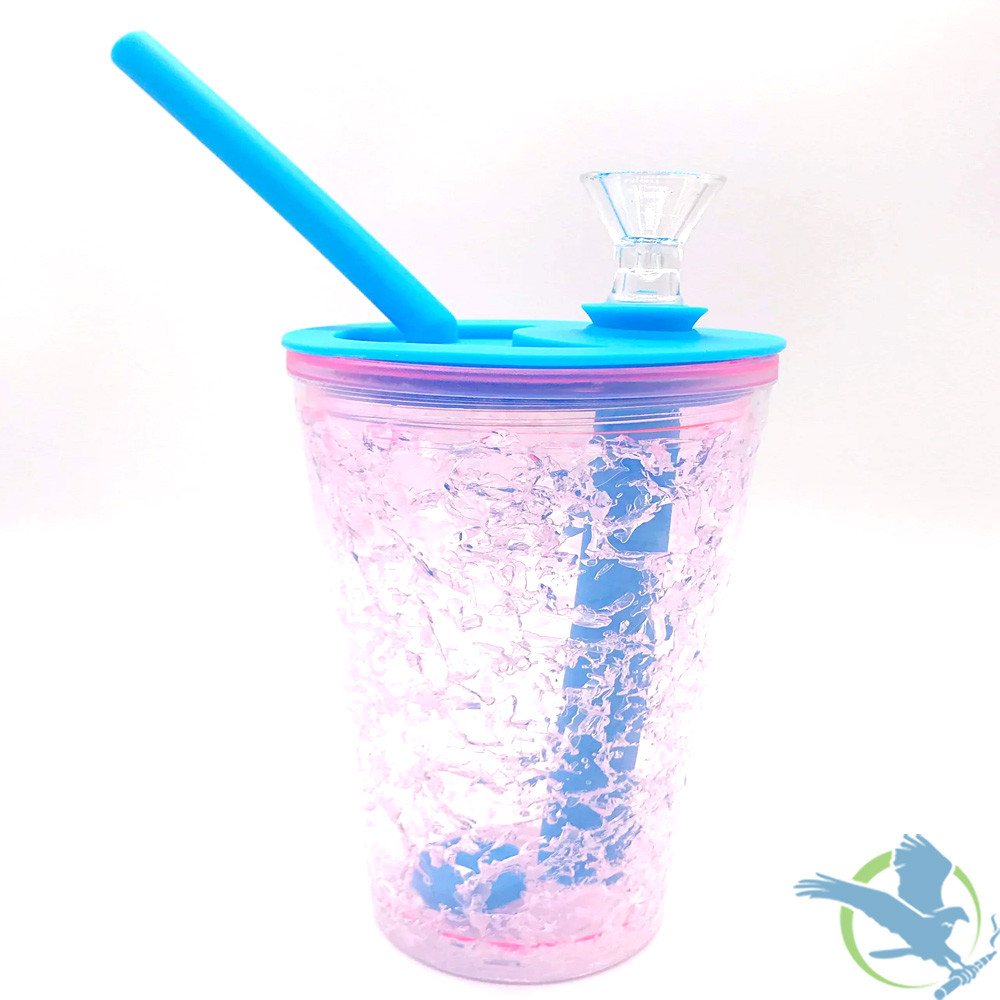 Silicone Slushy Cup To-Go 8 Inches Water Pipe - Assorted Colors ...