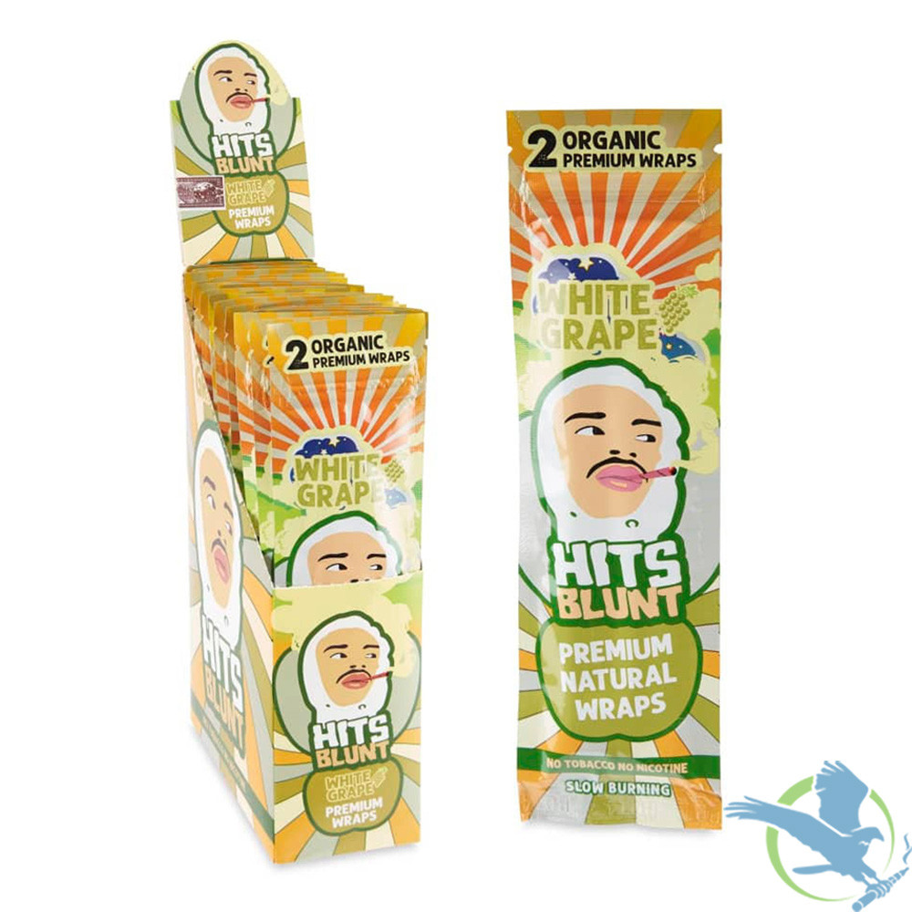 Hits Blunt Organic Premium Rolling Paper Wraps - Pack of 2 - Display of ...