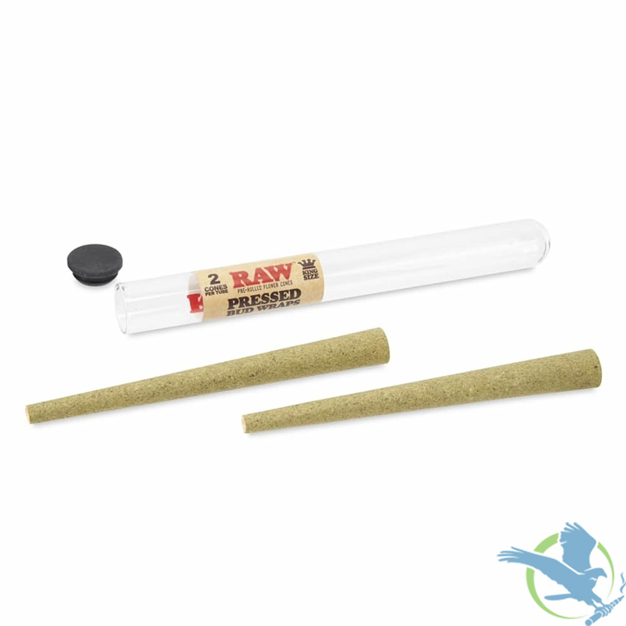Raw Pressed Bud Wrap Pre Rolled King Size Flower Cones Pack Of 2