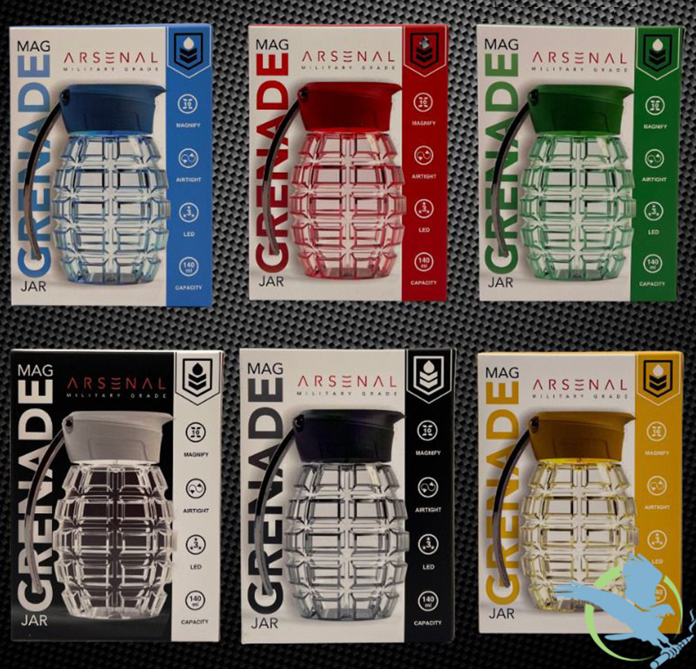 Arsenal Military Grade MAG Grenade Airtight Jar w LED Light