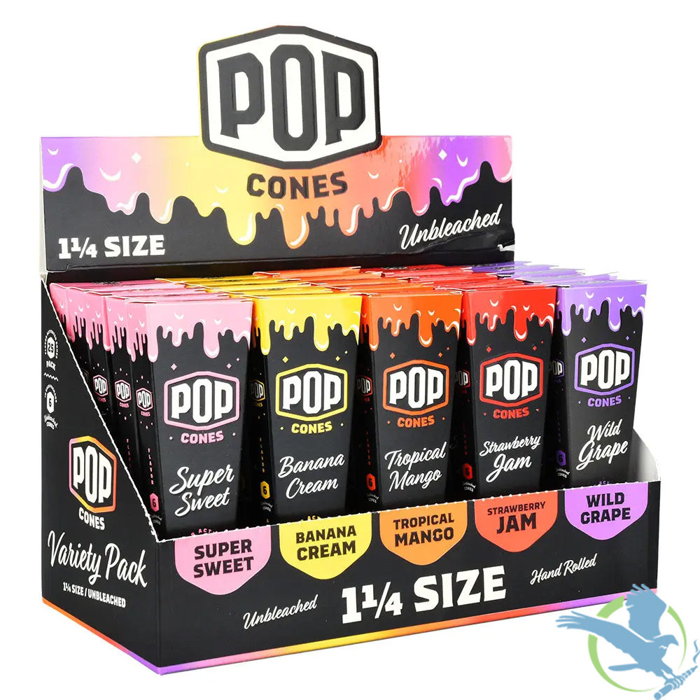 Pop Cones Flavor Activated 1 1/4 Size Cones - Variety Pack