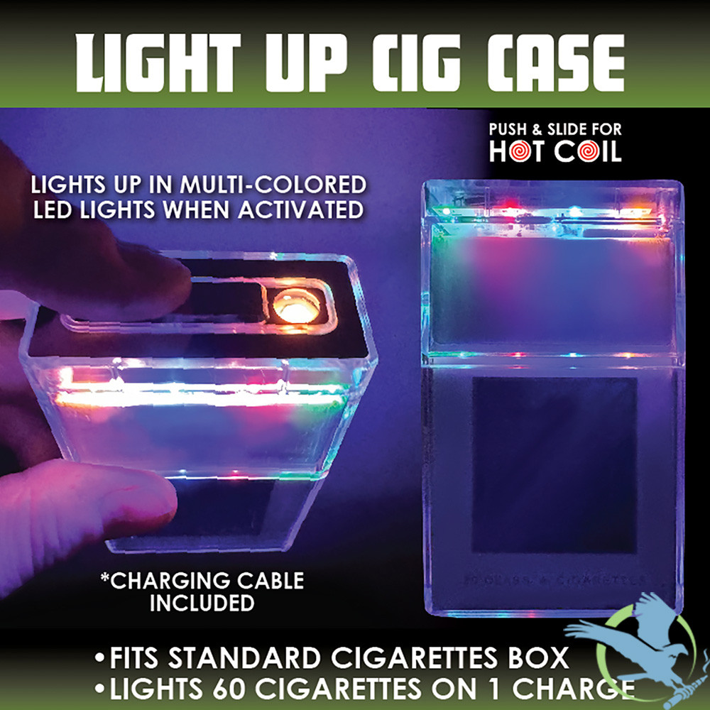 Smokezilla Light-Up Cigarette Case With USB Coil Lighter