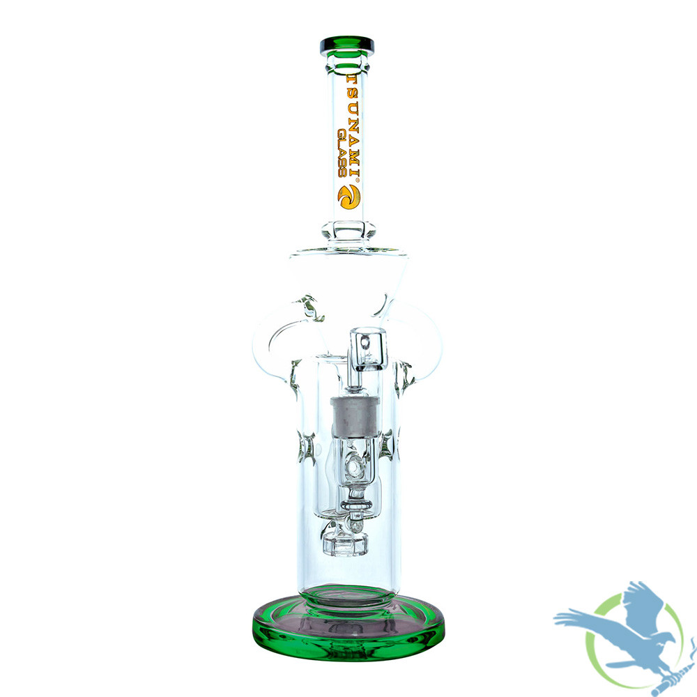 Tsunami Glass Water Pipe Recycler Concentrate Rig